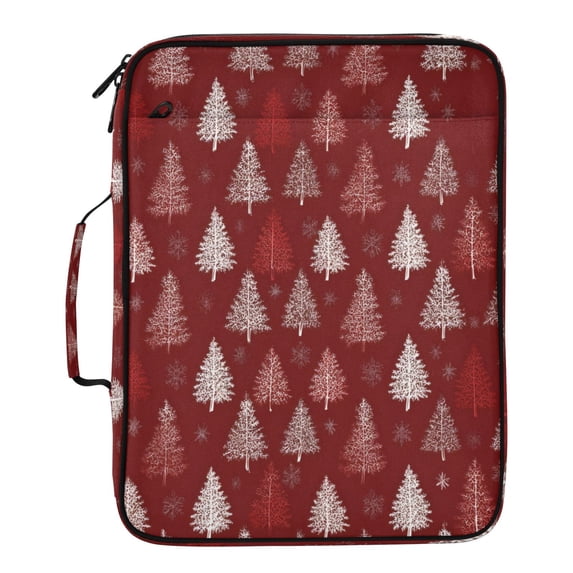 BZSMCE Red White Tree Pattern Pattern Water-Resistant Filing Folder ...