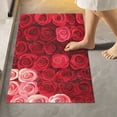 BZSMCE Rose Color Rose Pattern Pattern 2-Piece Non-Slip Absorbent ...