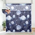 BZSMCE Rose Silver Barracuda Pattern Pattern Bathroom Shower Curtain ...