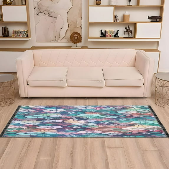 BZSMCE Runner Rug Classical Design Floral Fantasy Mosaic Modern Pattern ...