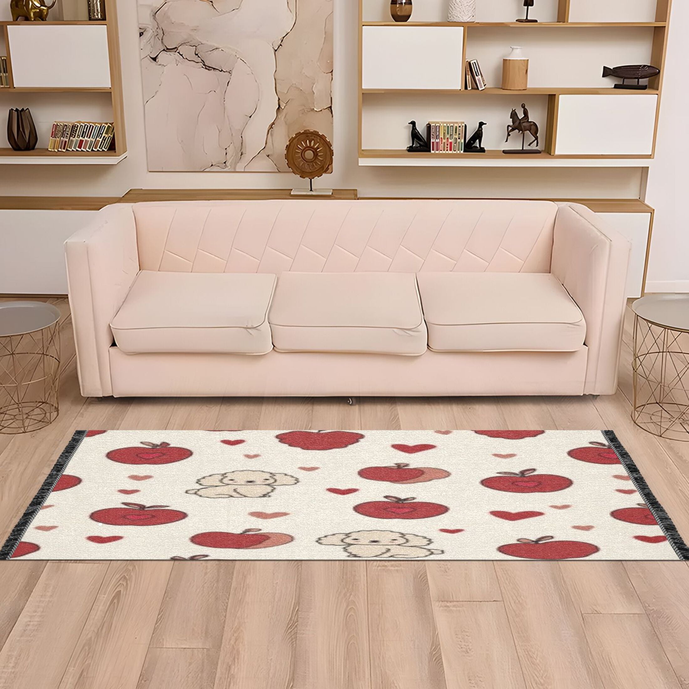 BZSMCE Runner Rug Classical Design Poodle Sweet Modern Pattern ...
