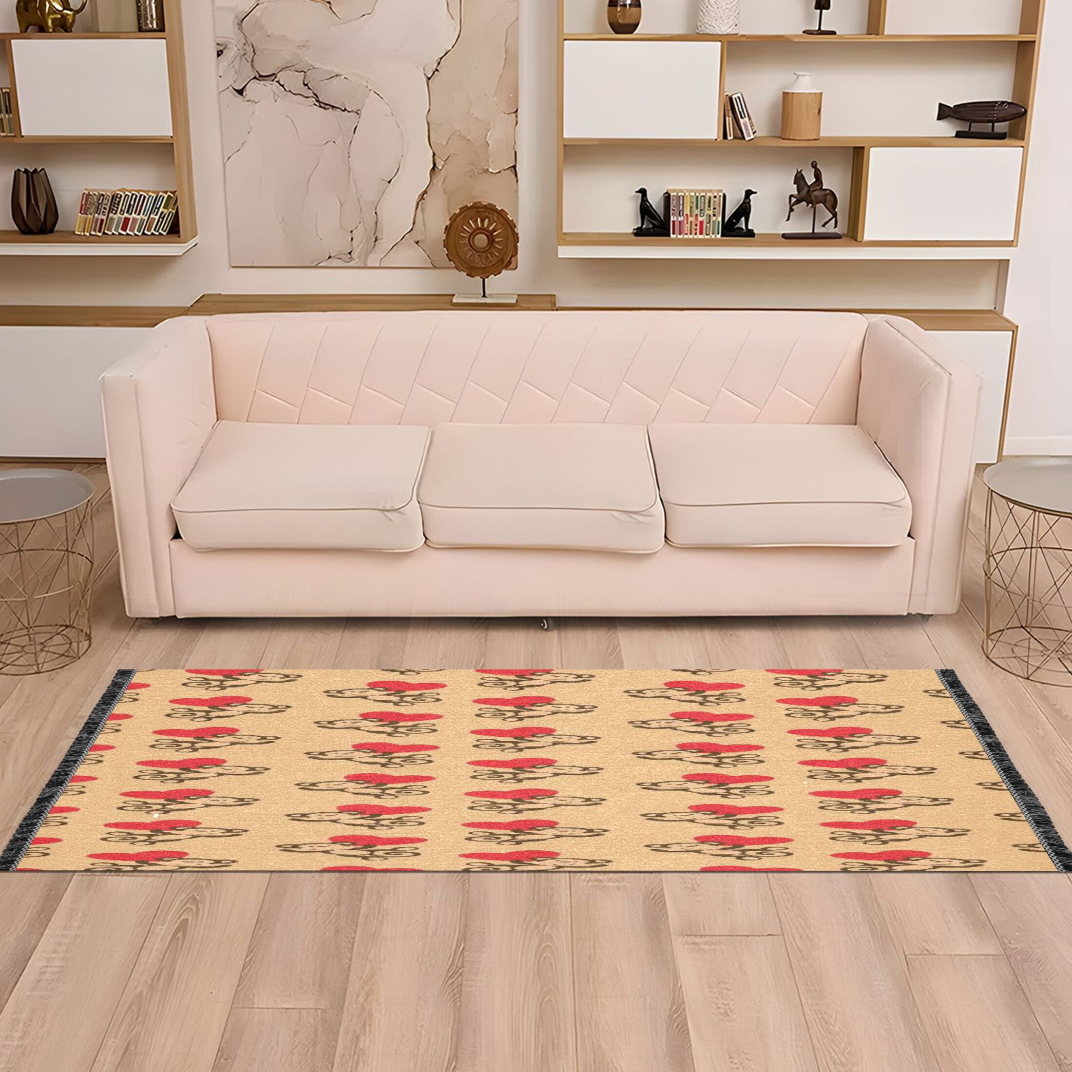 BZSMCE Runner Rug Classical Design Sunset Floral Heart Bounty Modern ...