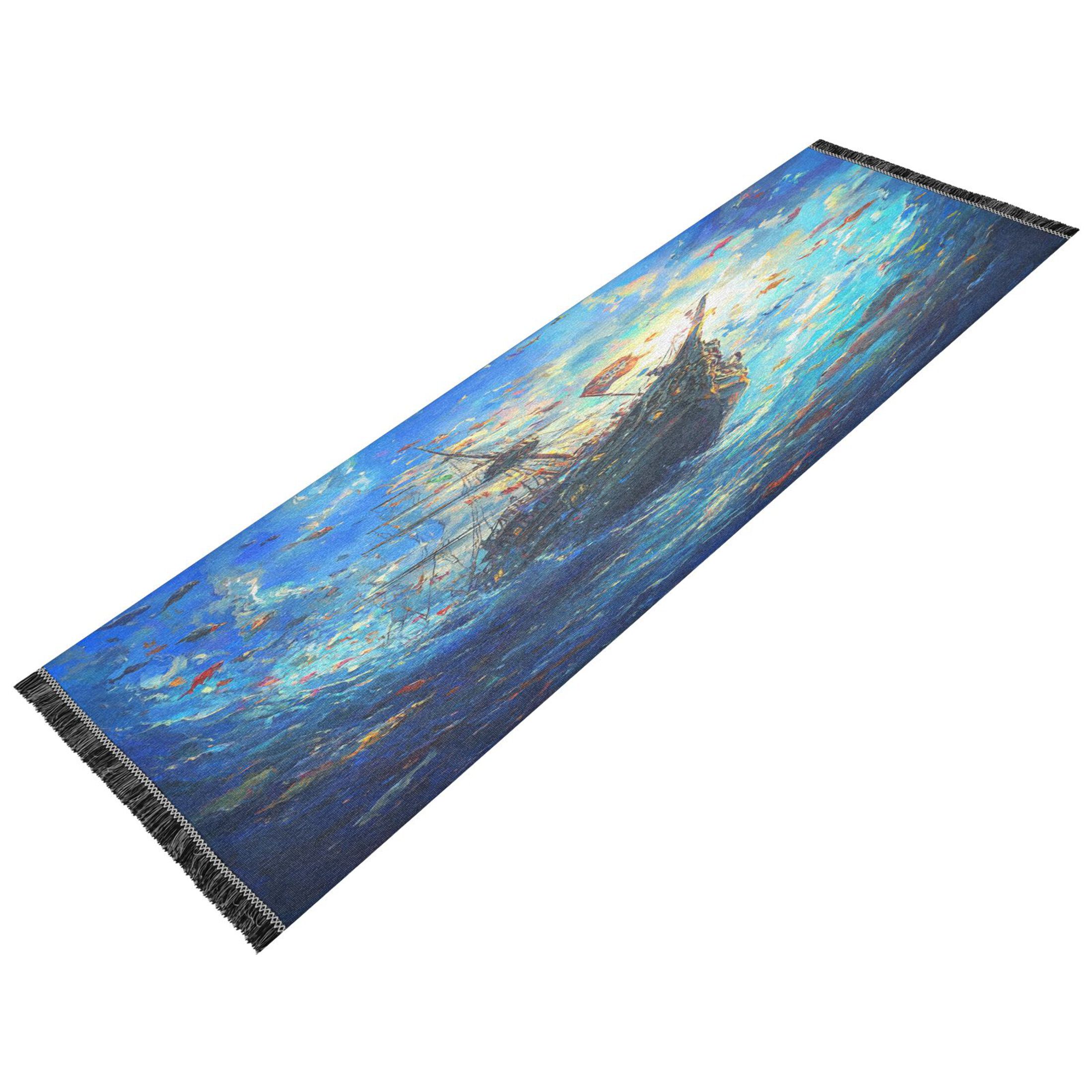 BZSMCE Runner Rug Classical Design The Sunken Treasure Style Modern ...