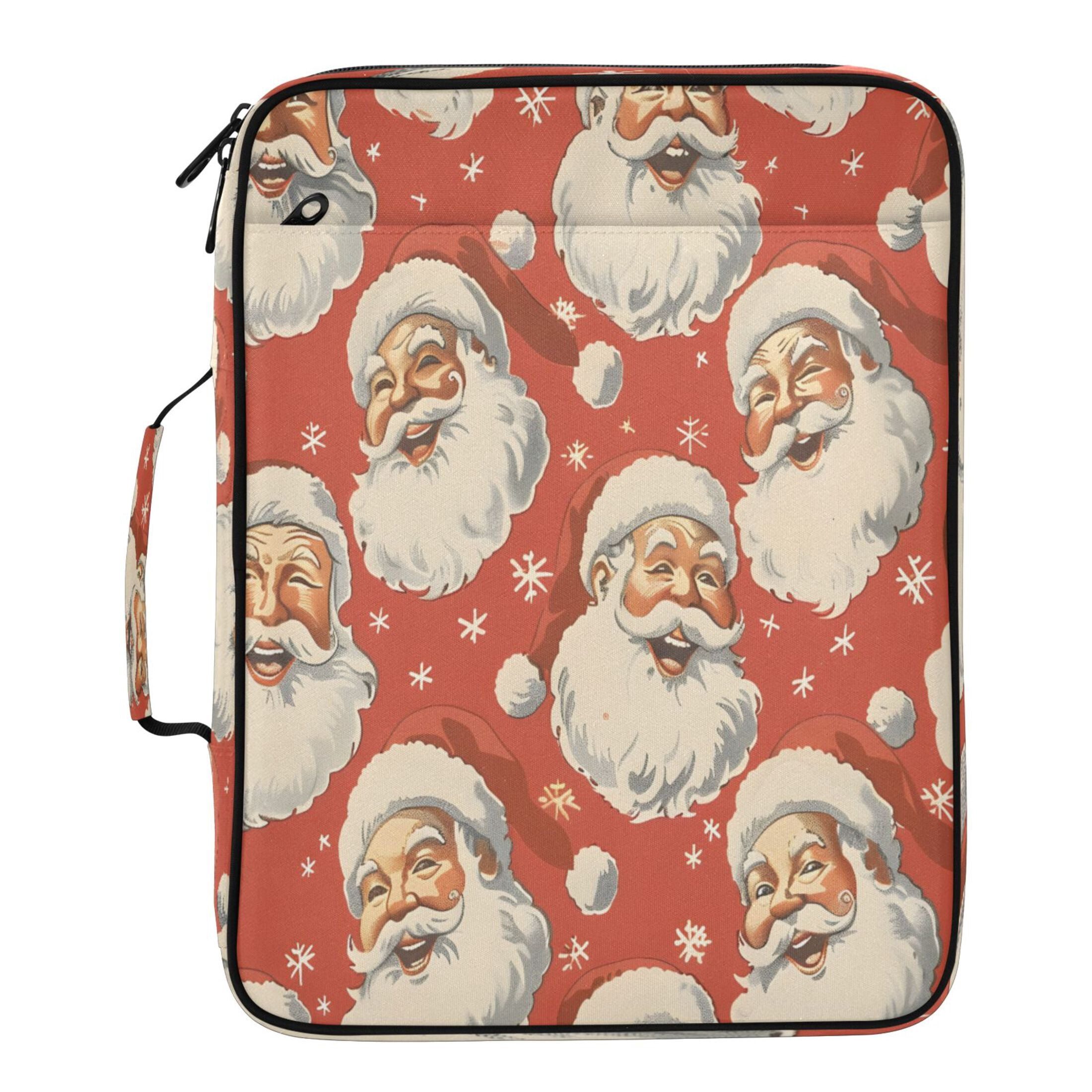 BZSMCE Santa Claus Retro Pattern Pattern Water-Resistant Filing Folder ...