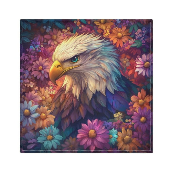 BZSMCE Satin Native Fab Cotton Dinner Napkin Raptor Surrounded by ...