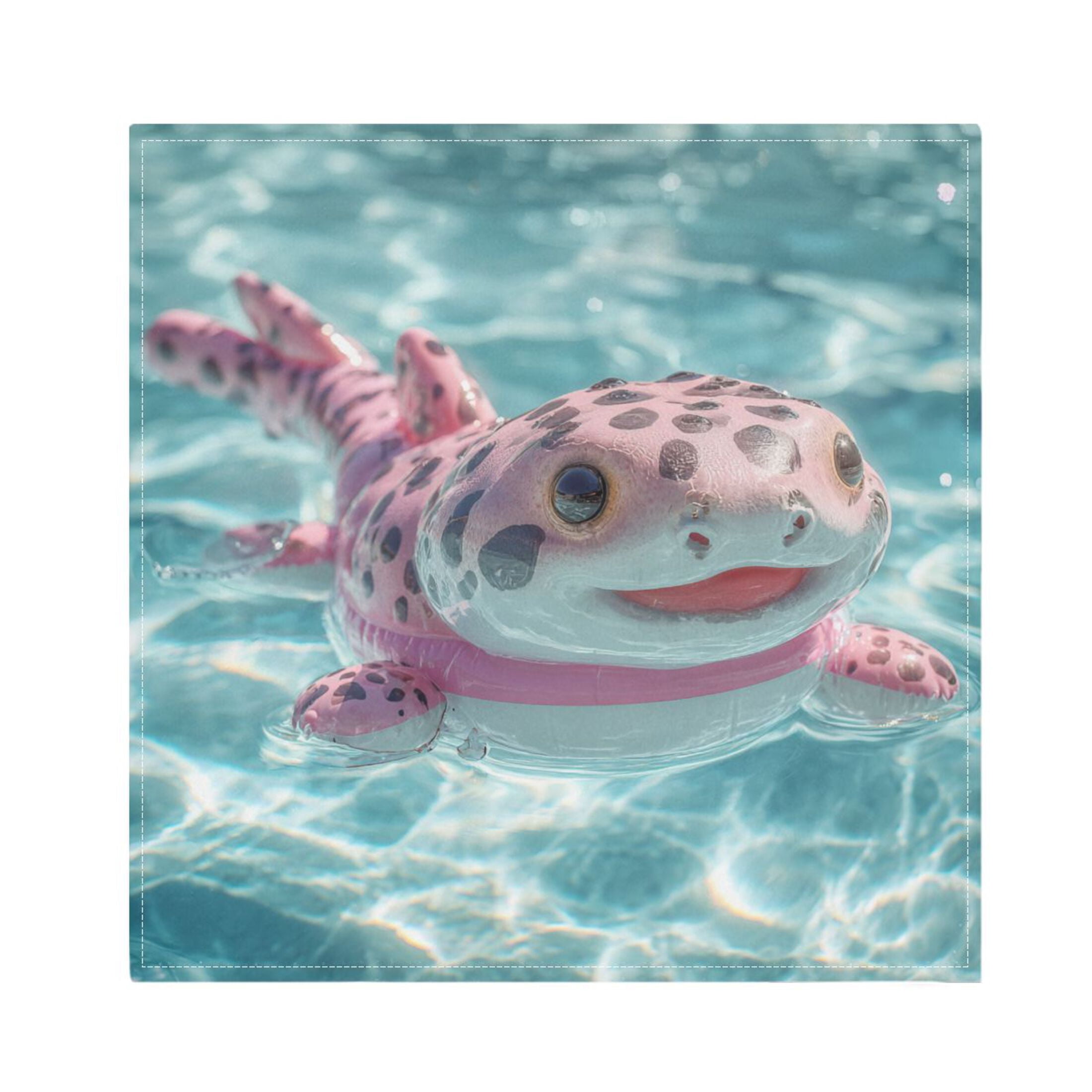 BZSMCE Satin Native Fab Cotton Reusable Dinner Napkin Spotted Axolotl ...