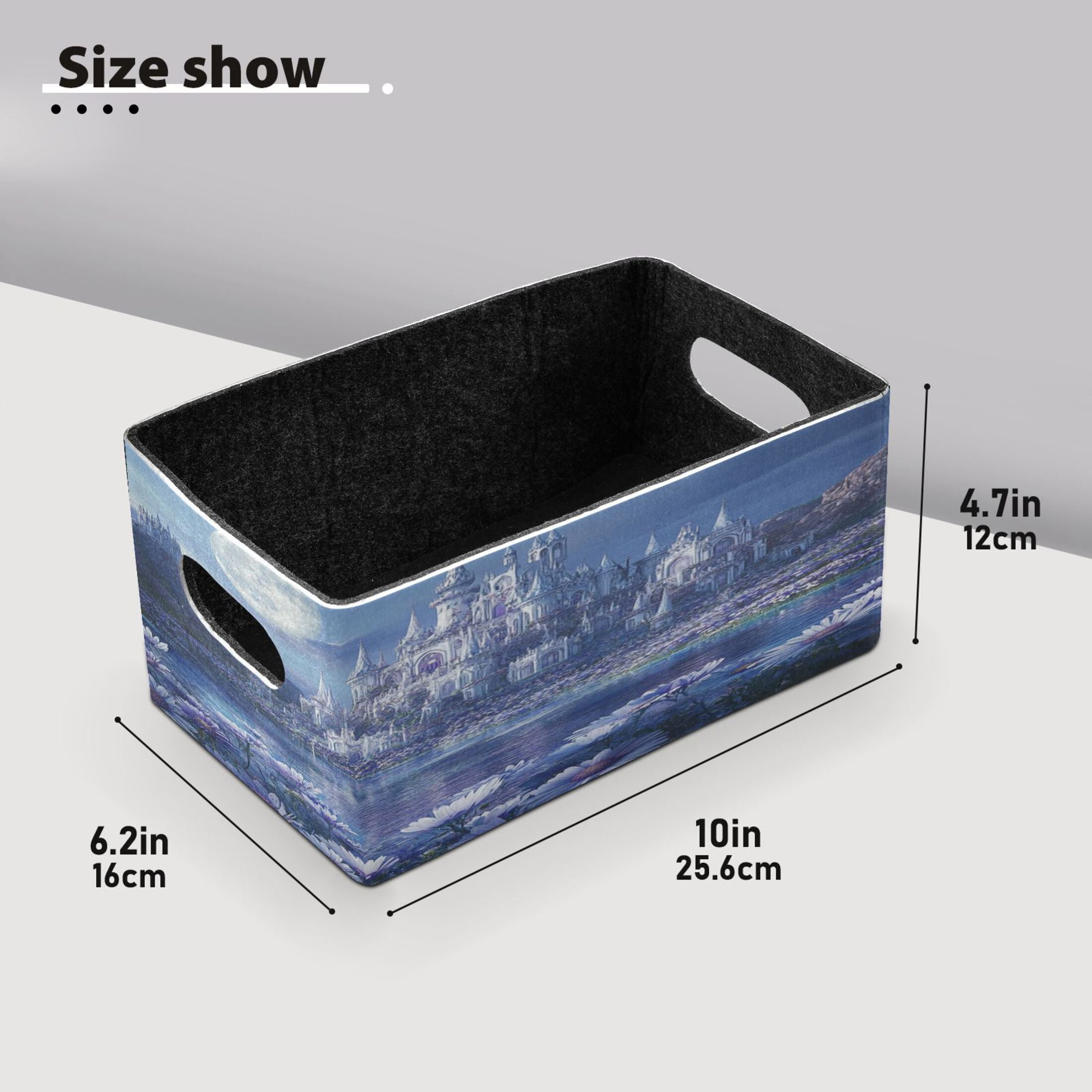 BZSMCE Shelf Baskets Fantasy Palacel Pattern Pattern Storage Cube Bins ...