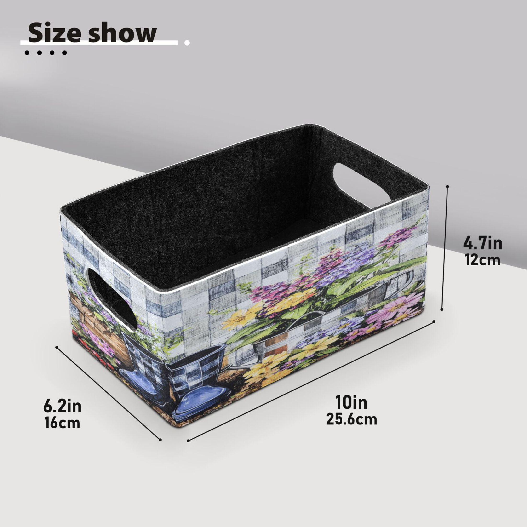 BZSMCE Shelf Baskets Garden Piald Pattern Pattern Storage Cube Bins 10. ...