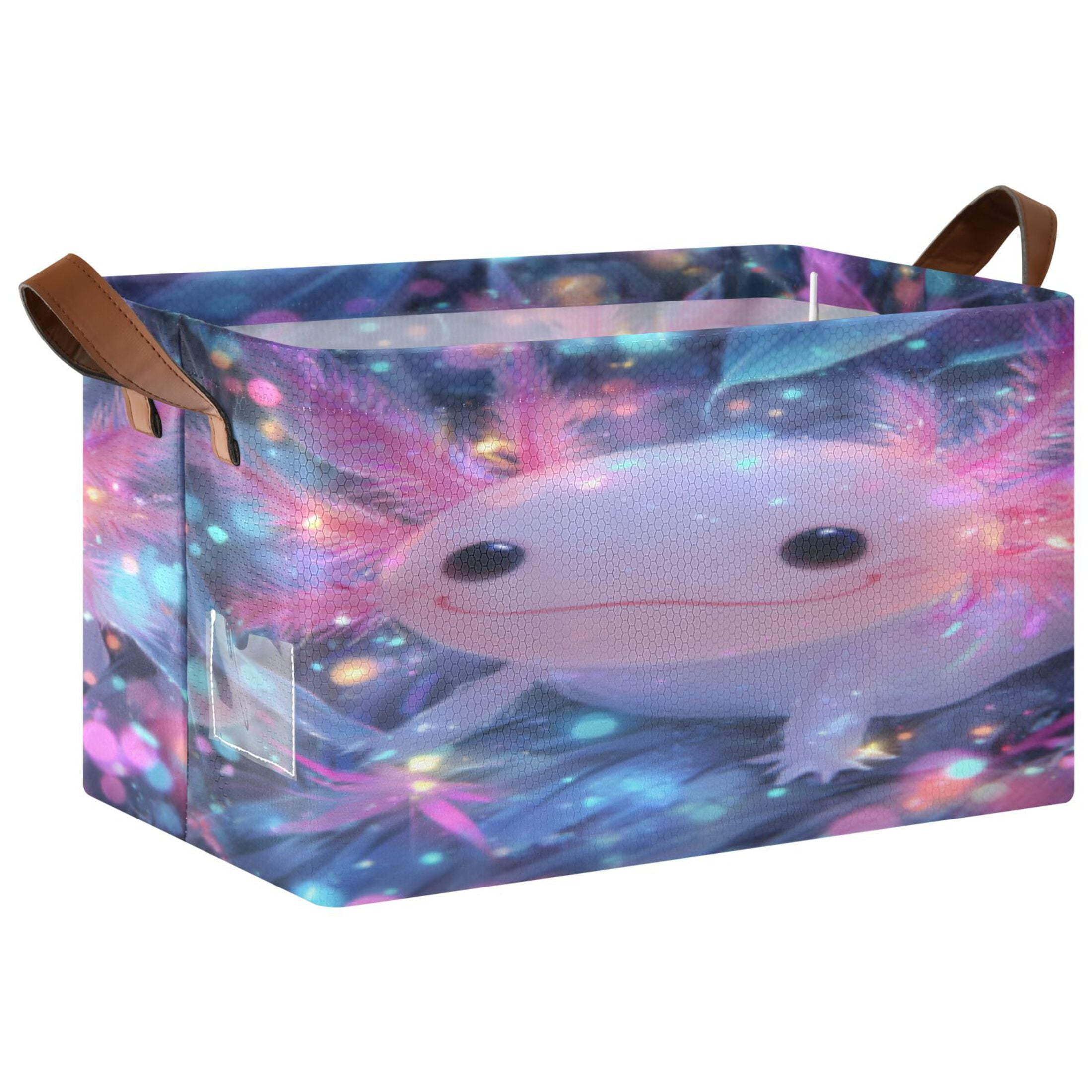 BZSMCE Shelf Baskets Storage Bins Axolotl in Sparkle Pattern Storage ...