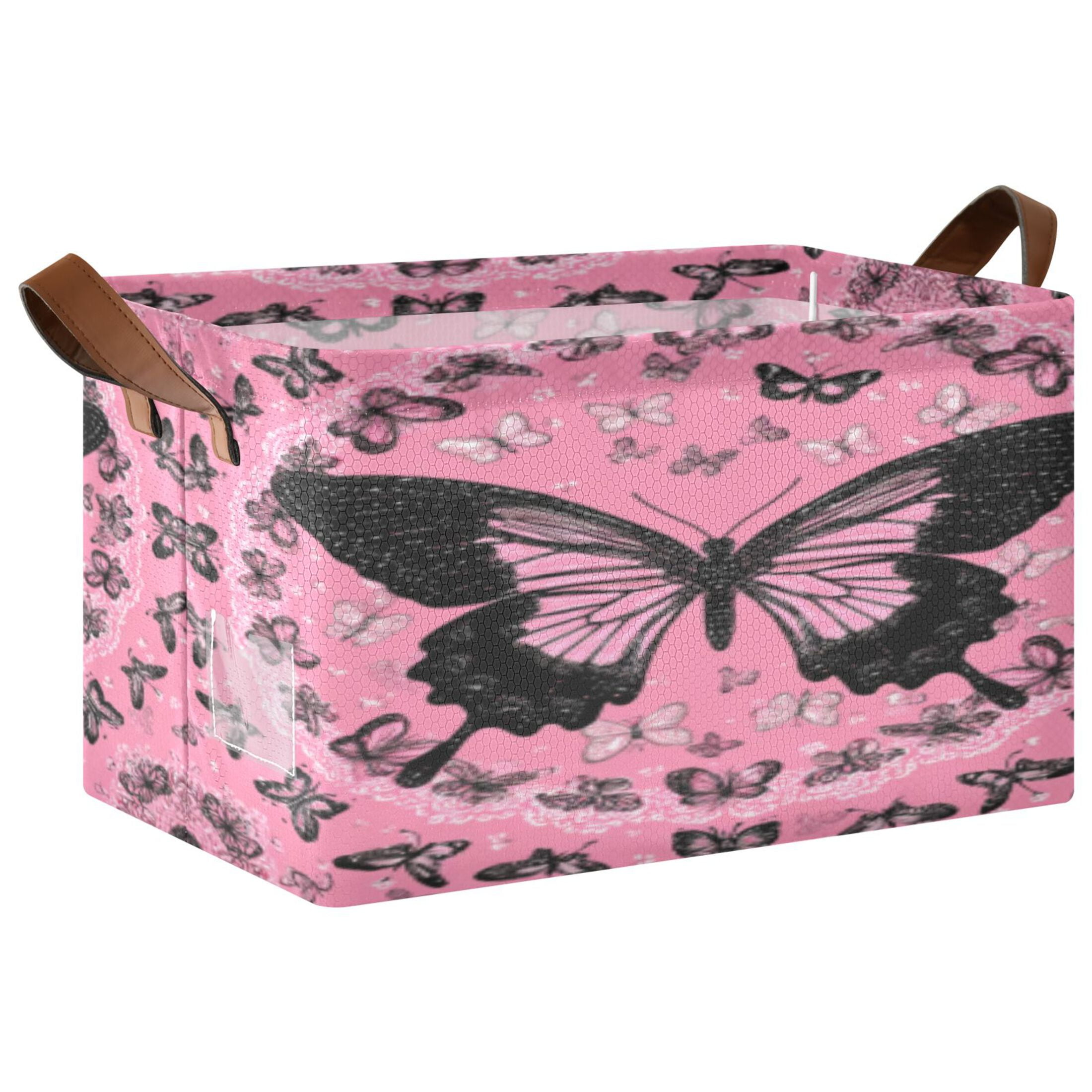 BZSMCE Shelf Baskets Storage Bins Butterfly Ballet Pattern Storage Box ...