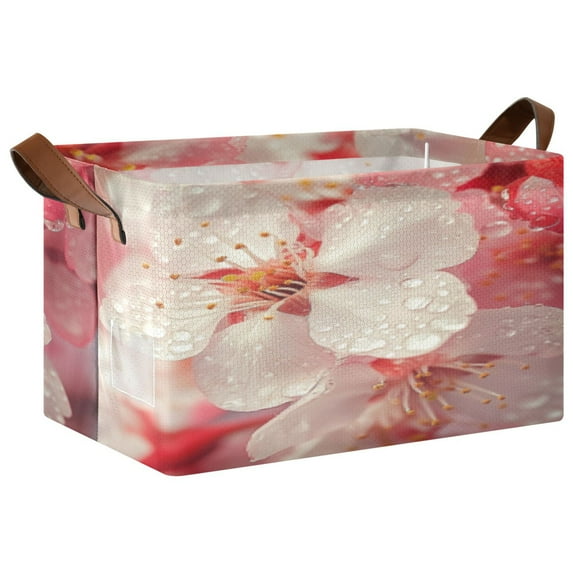 BZSMCE Shelf Baskets Storage Bins Cherry Blossoms Pattern Storage Box ...