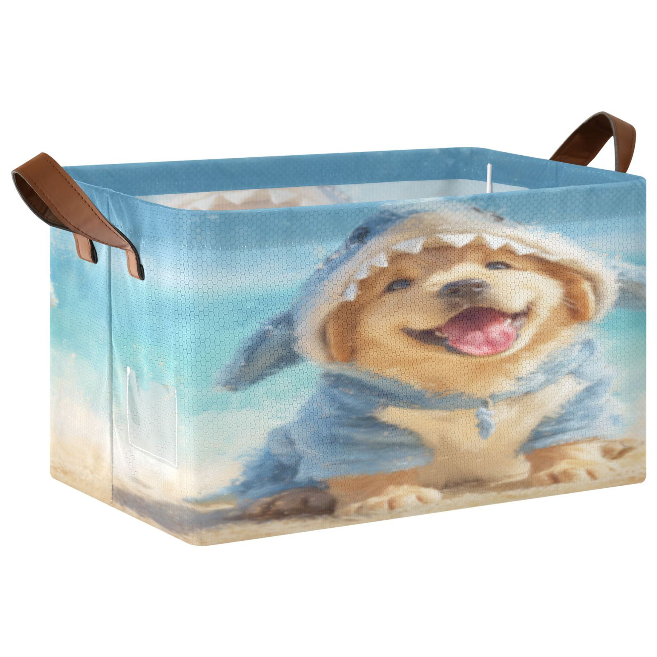 BZSMCE Shelf Baskets Storage Bins Coastal Shark Pup Pattern Storage Box ...