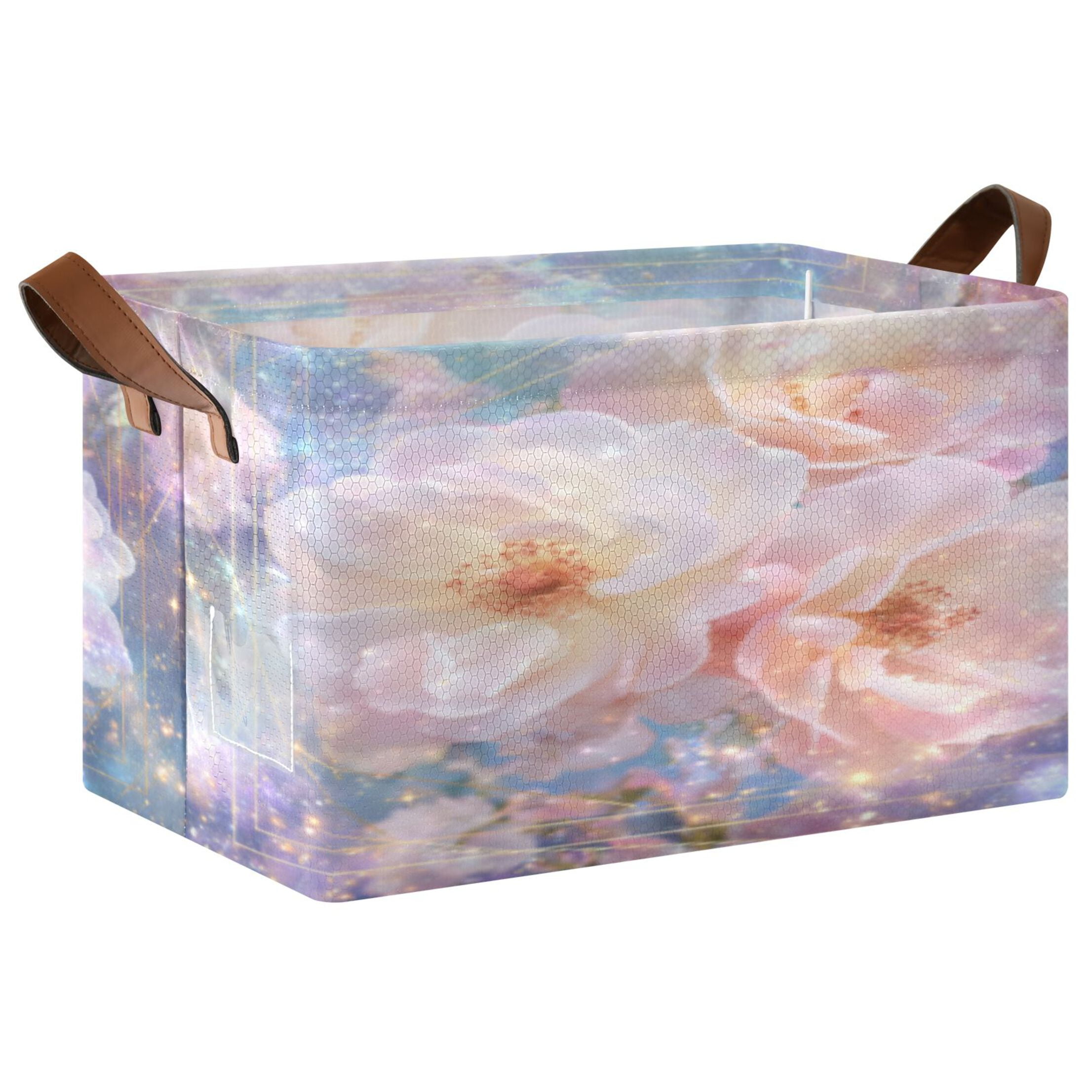 BZSMCE Shelf Baskets Storage Bins Enchanted Floral Dream Pattern ...
