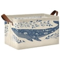 BZSMCE Shelf Baskets Storage Bins Flower - Decorated Whale Art Pattern ...