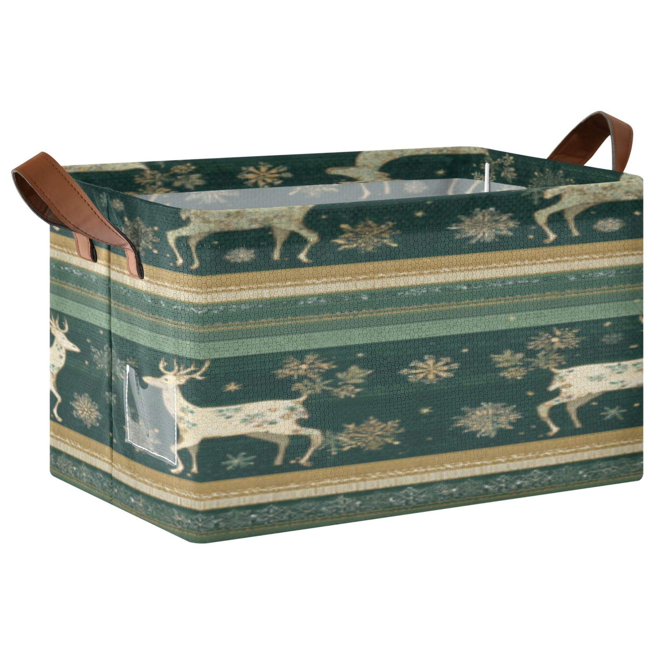 BZSMCE Shelf Baskets Storage Bins Glacial Ornaments Pattern Storage Box ...