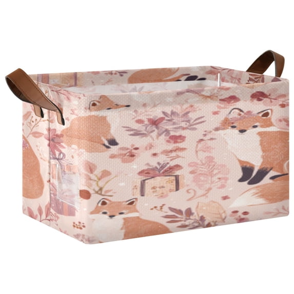 BZSMCE Shelf Baskets Storage Bins Pastel Fox Woodland Tale Pattern ...