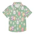 BZSMCE Short-Sleeve Button-Down Shirt Summer Egg Rabbit For Soft ...
