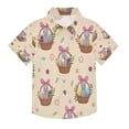 BZSMCE Short-Sleeve Button-Down Shirt Summer Flower Rabbit Pattern For ...
