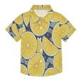 BZSMCE Short-Sleeve Button-Down Shirt Summer Fruit Yellow Lemon For ...