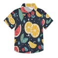 BZSMCE Short-Sleeve Button-Down Shirt Summer Lemon Watermelon Pattern ...