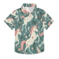 BZSMCE Short-Sleeve Button-Down Shirt Summer Unicorn For Soft ...