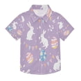 BZSMCE Short-Sleeve Button-Down Shirt Summer White Rabbit Colorful ...