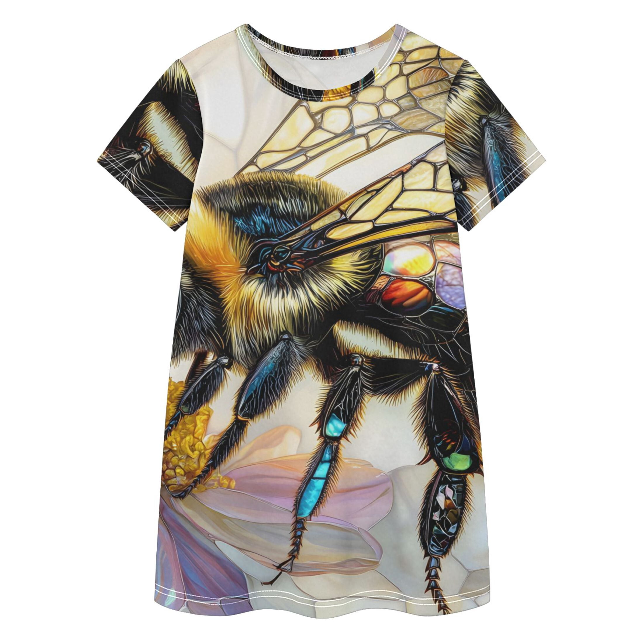 BZSMCE Short Sleeve dress Dress Casual Cotton Dresses-Bees Collecting ...