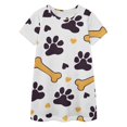 BZSMCE Short Sleeve dress Dress Casual Cotton Dresses-Bone Black ...