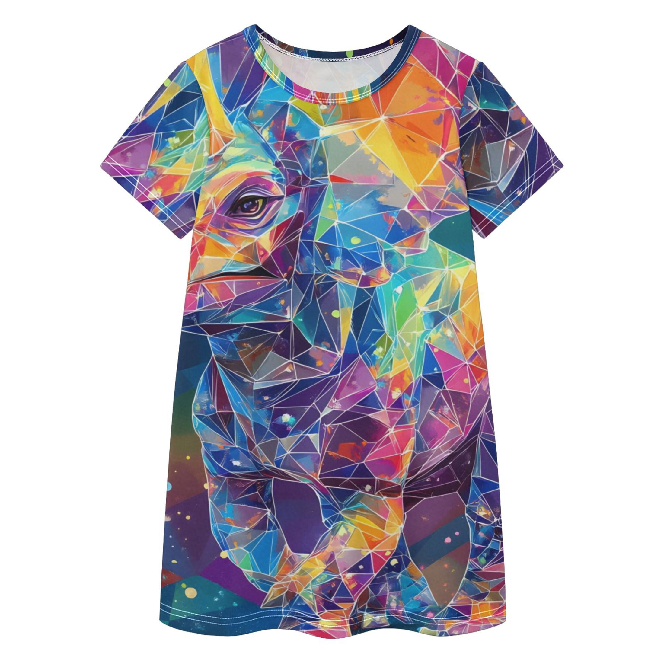 BZSMCE Short Sleeve dress Dress Casual Cotton Dresses-Colorful ...