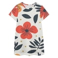 BZSMCE Short Sleeve dress Dress Casual Cotton Dresses-Flower Tile Color ...