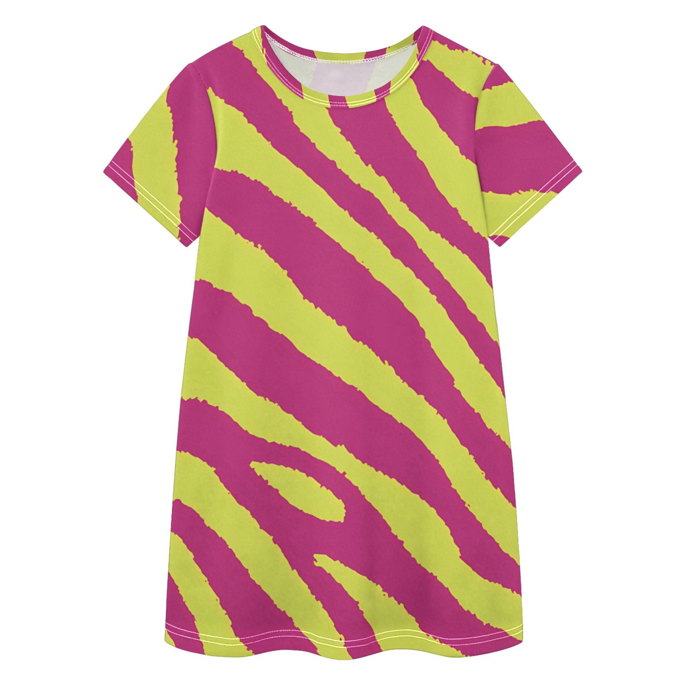 BZSMCE Short Sleeve dress Dress Casual Cotton Dresses-Green Dark Pink ...