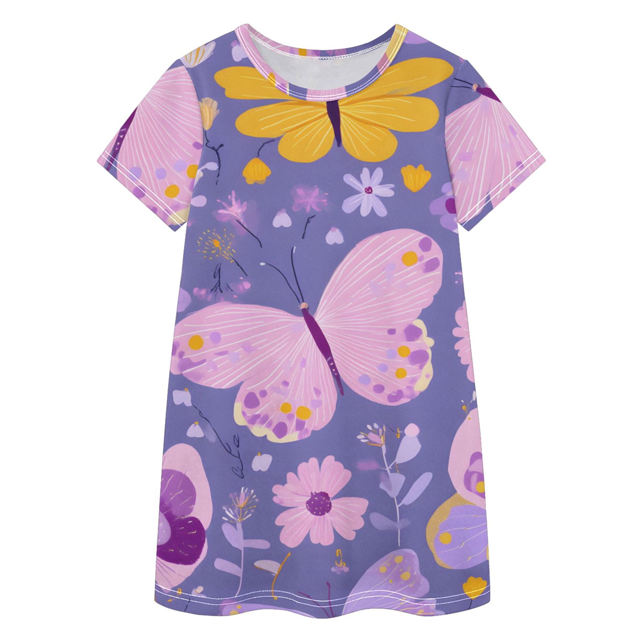 BZSMCE Short Sleeve dress Dress Casual Cotton Dresses-Hand Drawn ...