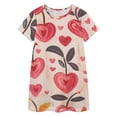BZSMCE Short Sleeve dress Dress Casual Cotton Dresses-Heart Shape ...