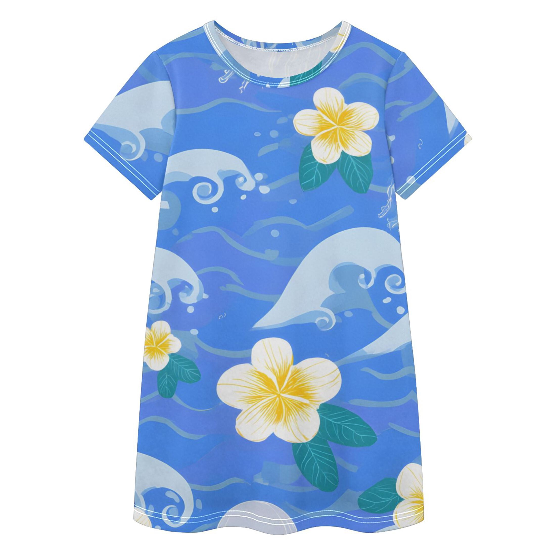 BZSMCE Short Sleeve dress Dress Casual Cotton Dresses-Jellyfish ...