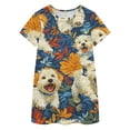 BZSMCE Short Sleeve dress Dress Casual Cotton Dresses-Jumping Terrier ...