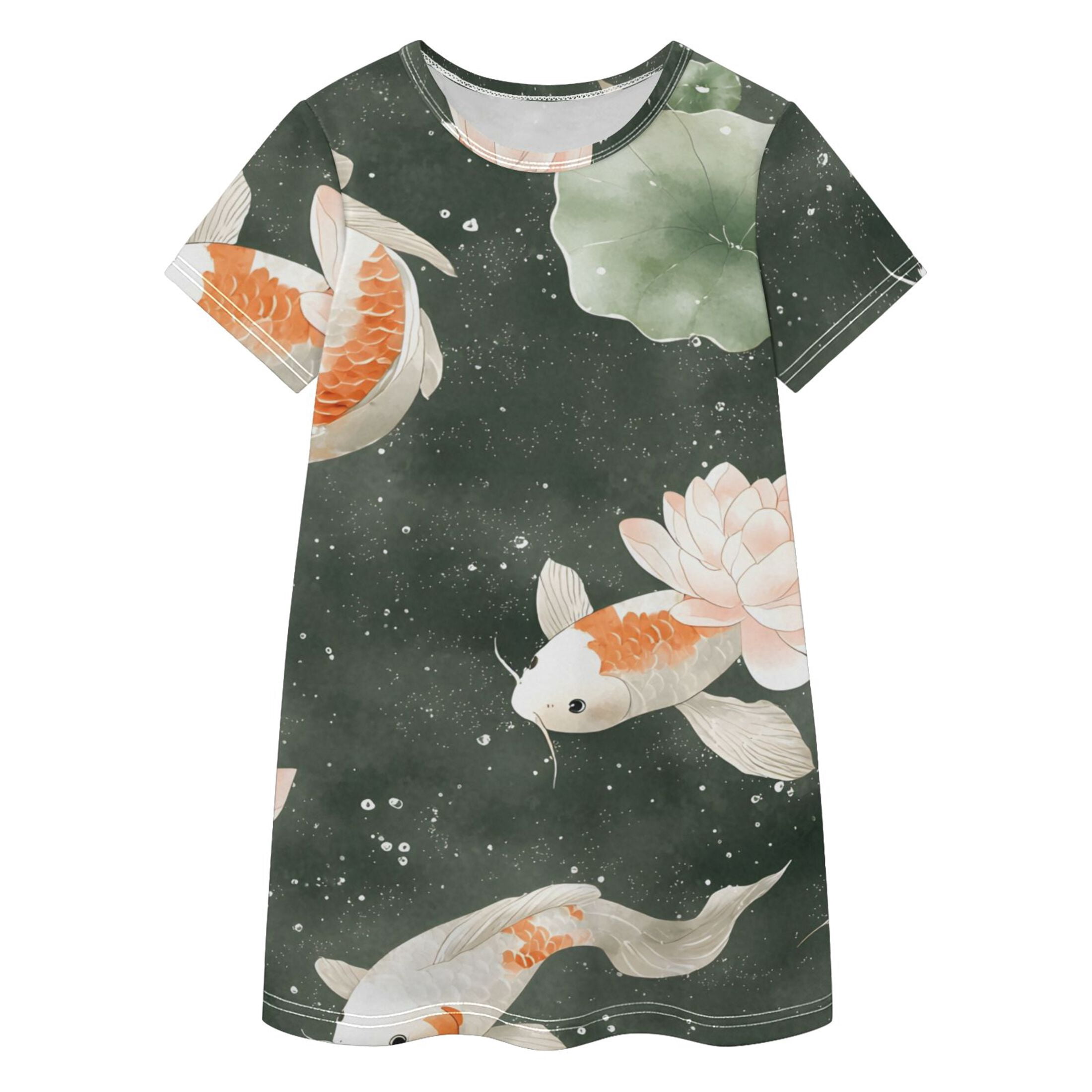 BZSMCE Short Sleeve dress Dress Casual Cotton Dresses-Koifishlotus ...