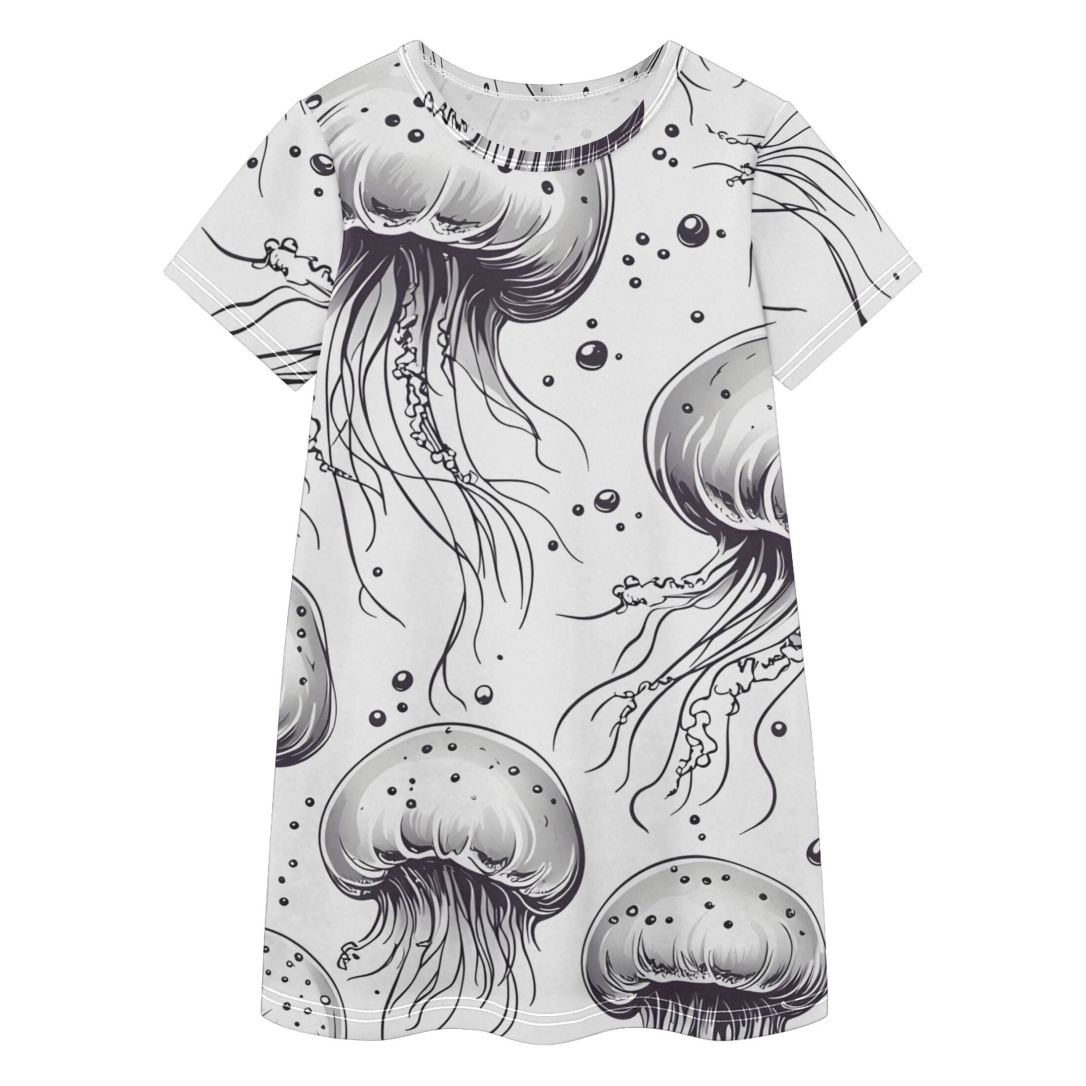 BZSMCE Short Sleeve dress Dress Casual Cotton Dresses-Monochrome ...