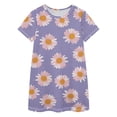 BZSMCE Short Sleeve dress Dress Casual Cotton Dresses-Pastel Purple ...