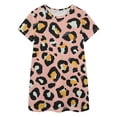 BZSMCE Short Sleeve dress Dress Casual Cotton Dresses-Pink Background ...