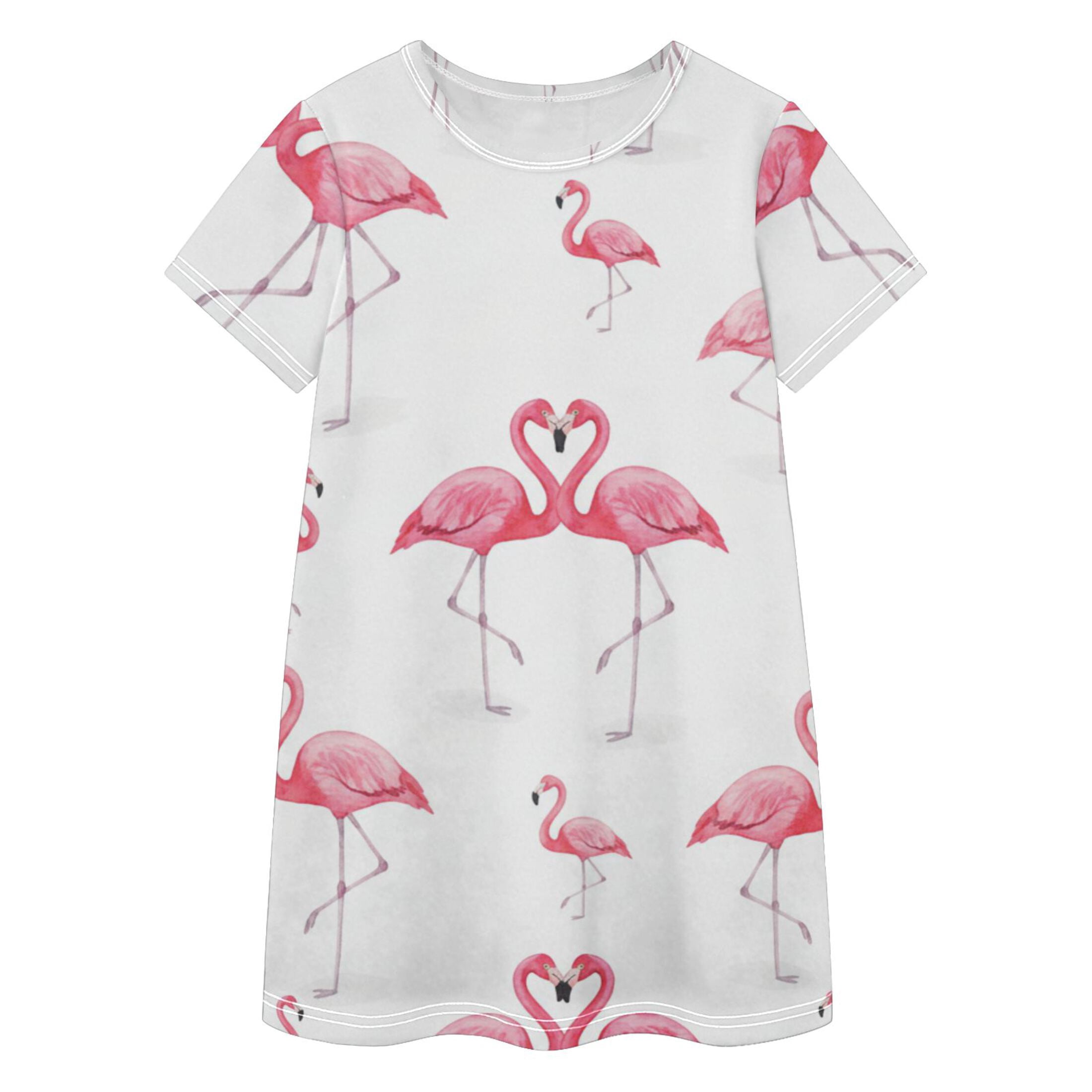 BZSMCE Short Sleeve dress Dress Casual Cotton Dresses-Rabbit and Heart ...