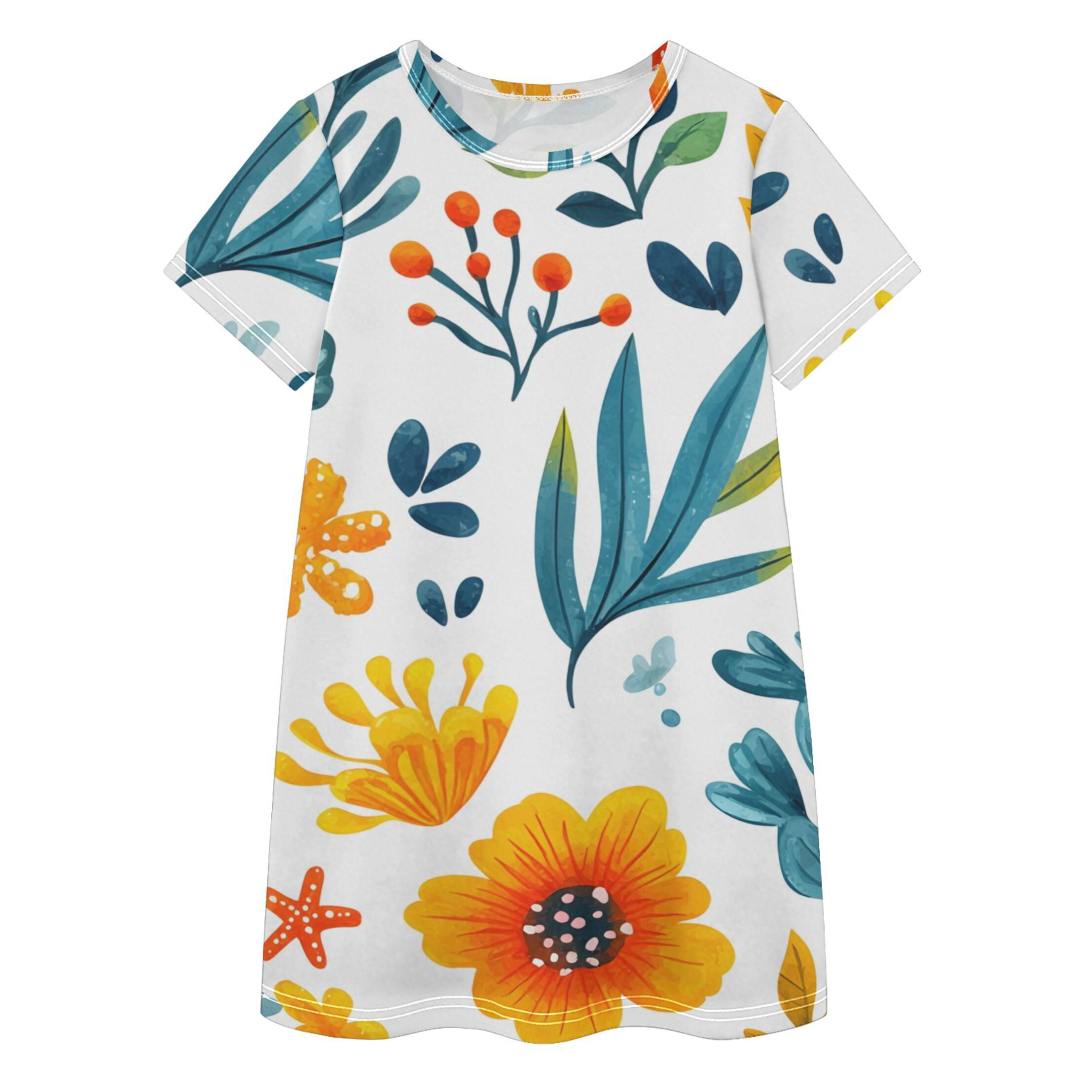 BZSMCE Short Sleeve dress Dress Casual Cotton Dresses-Sea Shell ...