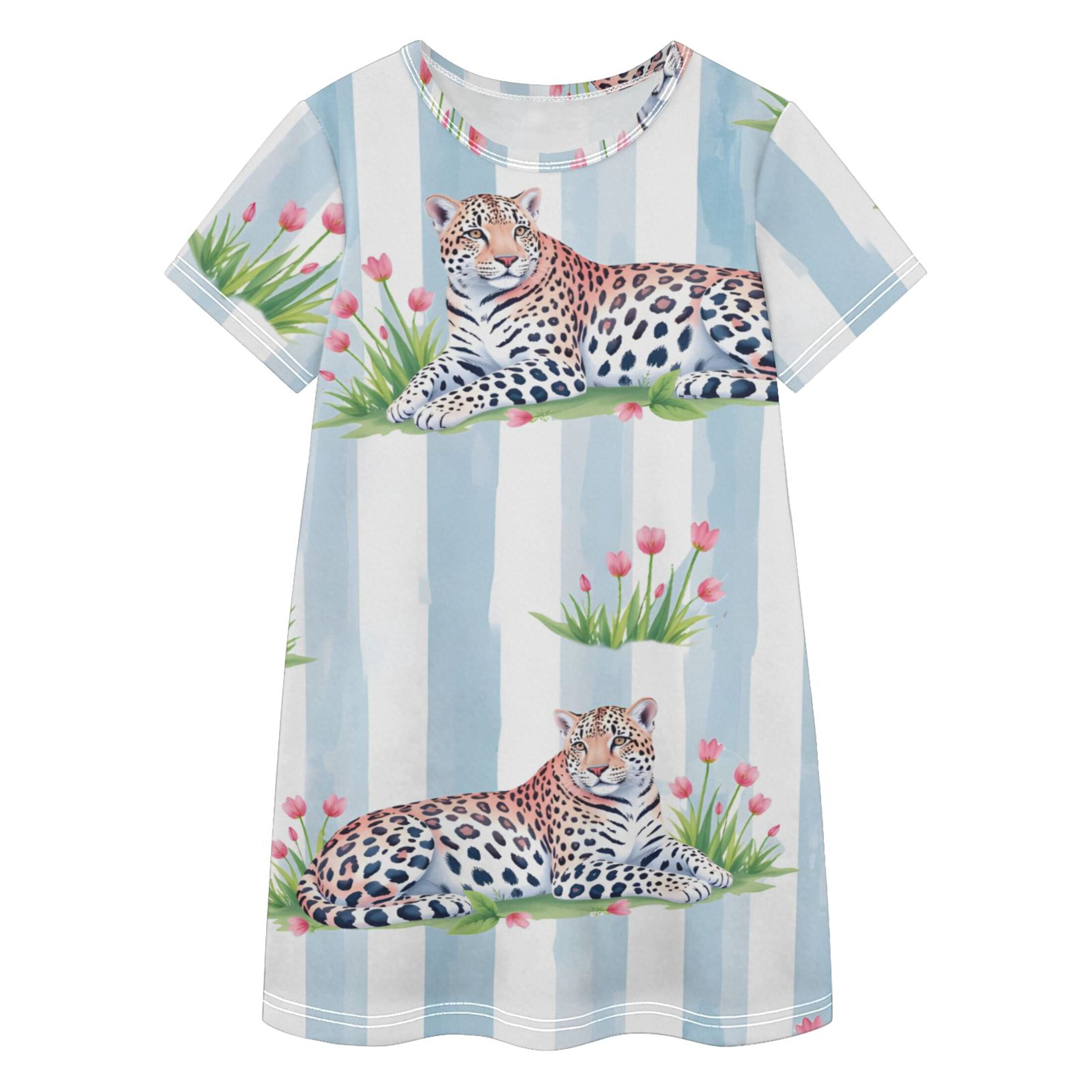 BZSMCE Short Sleeve dress Dress Casual Cotton Dresses-Striped ...