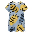 BZSMCE Short Sleeve dress Dress Casual Cotton Dresses-Tiger Paws ...