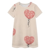 BZSMCE Short Sleeve dress Dress Casual Cotton Dresses-Wave Dot Balloon ...