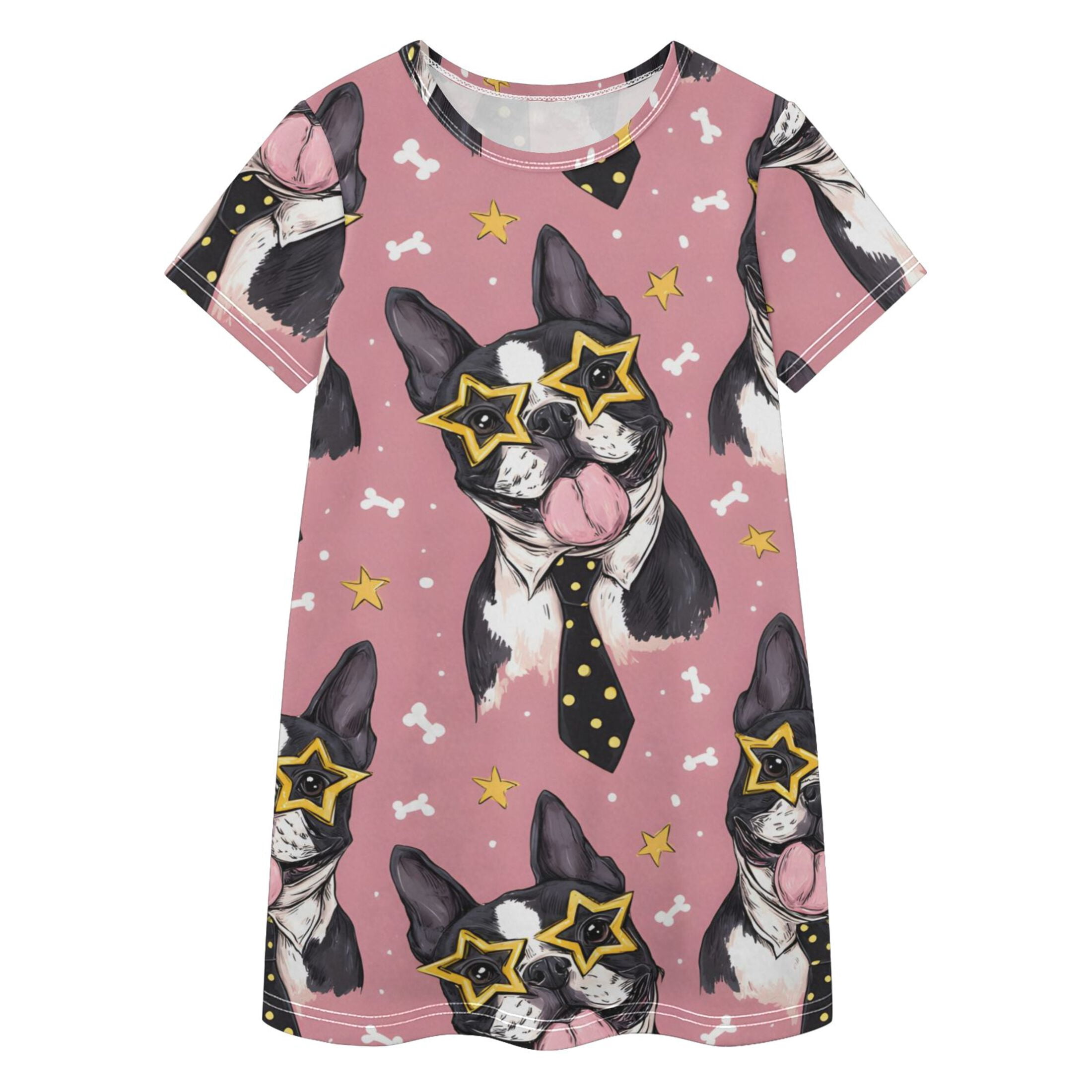 BZSMCE Short Sleeve dress Dress Casual Cotton Dresses-Wearing ...