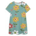 BZSMCE Short Sleeve dress Dress Casual Cotton Dresses-White Red Yellow ...