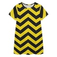 BZSMCE Short Sleeve dress Dress Casual Cotton Dresses-Yellow and Black ...