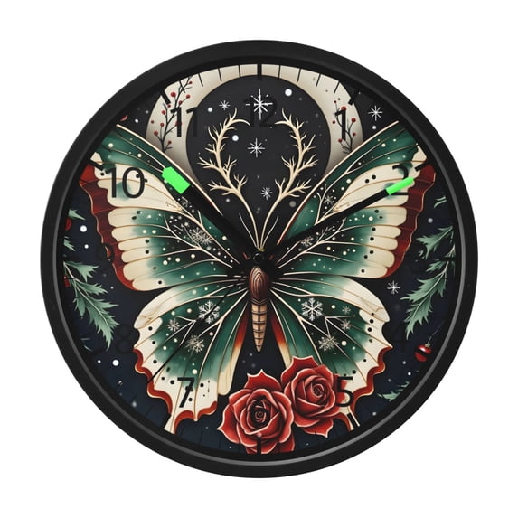 BZSMCE Silent Voice Activated LED Night Light Wall Clock 12 Inch With ...