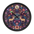 BZSMCE Silent Voice Activated LED Night Light Wall Clock 12 Inch With ...