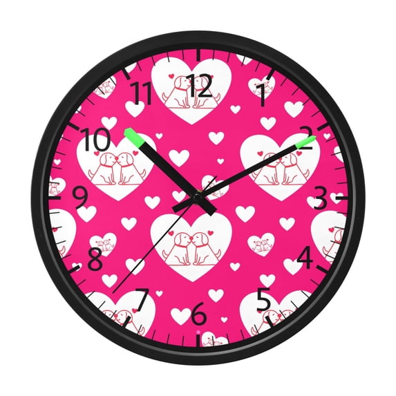 BZSMCE Silent Voice Activated LED Night Light Wall Clock 12 Inch With ...